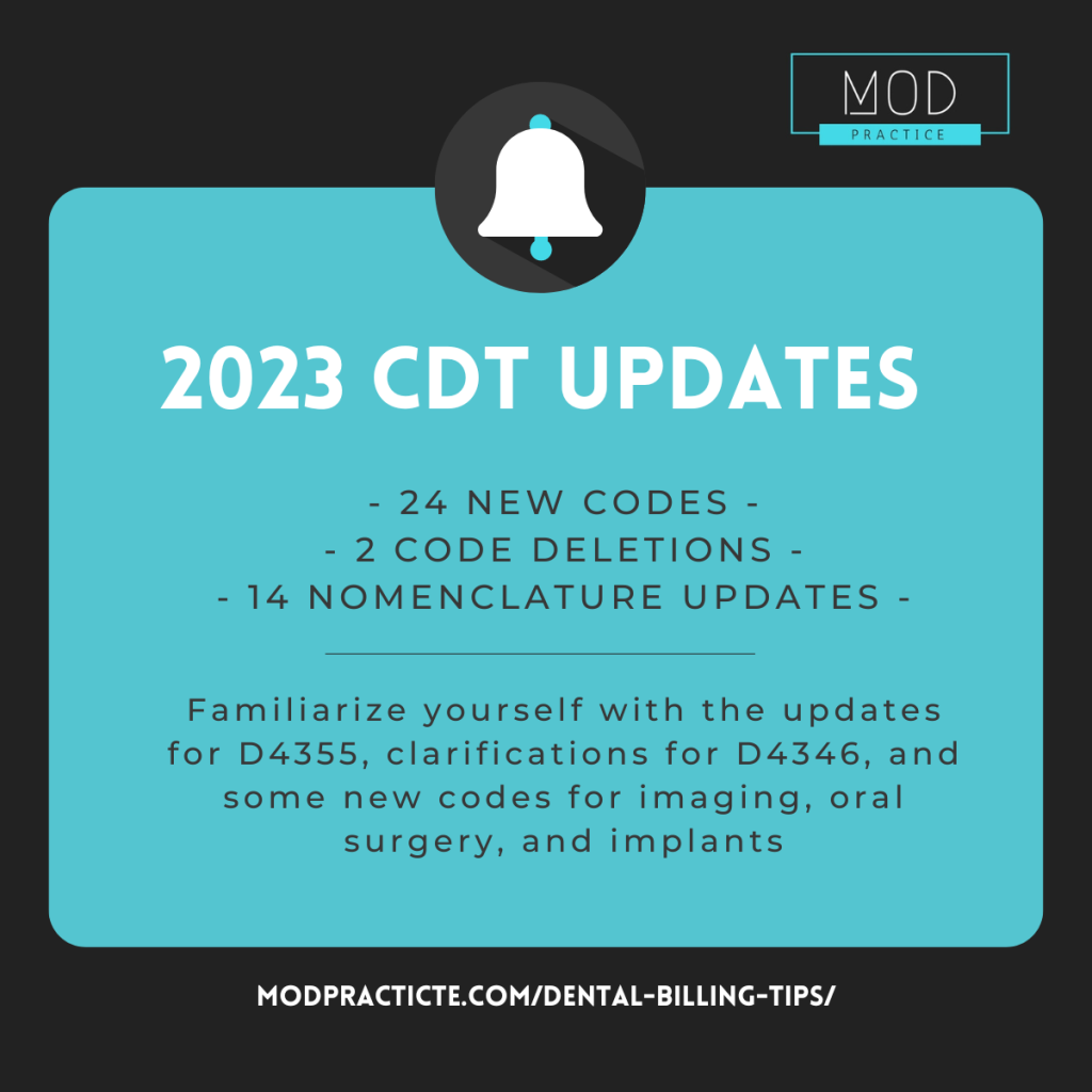 2023 CDT CODE UPDATES – MODPractice